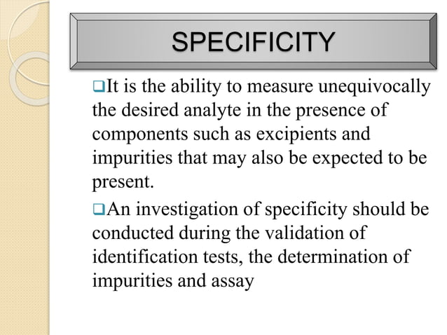 Analytical method validation | PPTX