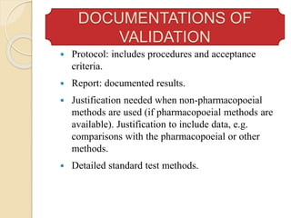 Analytical method validation | PPTX