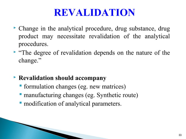 Analytical method validation | PPT | Pharmaceutical Industry | Industries