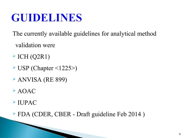 Analytical method validation | PPT | Pharmaceutical Industry | Industries