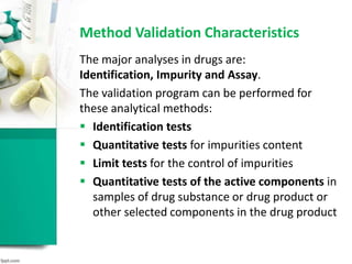 Analytical method validation | PPTX | Pharmaceutical Industry | Industries