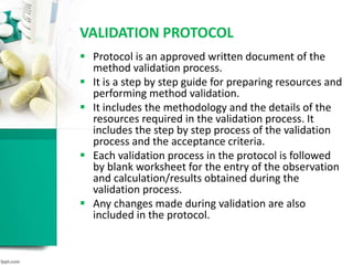 Analytical method validation | PPTX | Pharmaceutical Industry | Industries