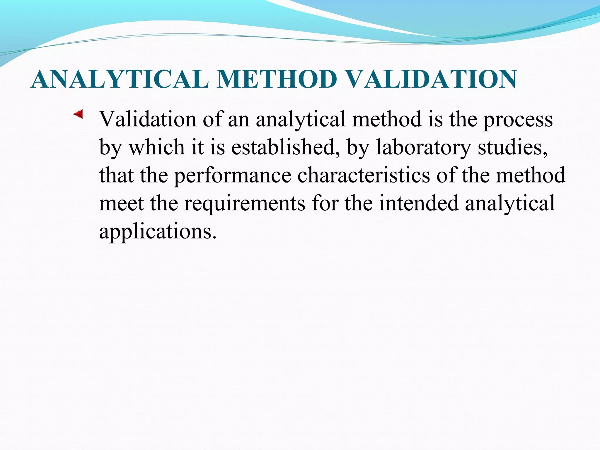 Analytical method validation | PPT