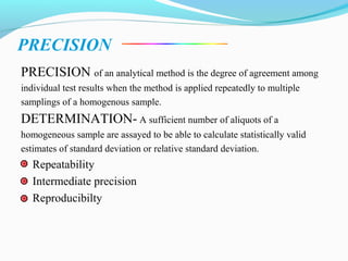 Analytical method validation | PPT