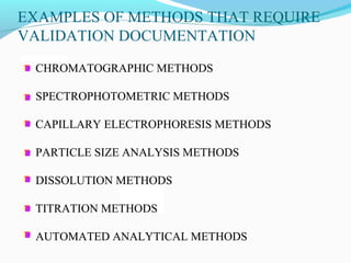 Analytical method validation | PPT