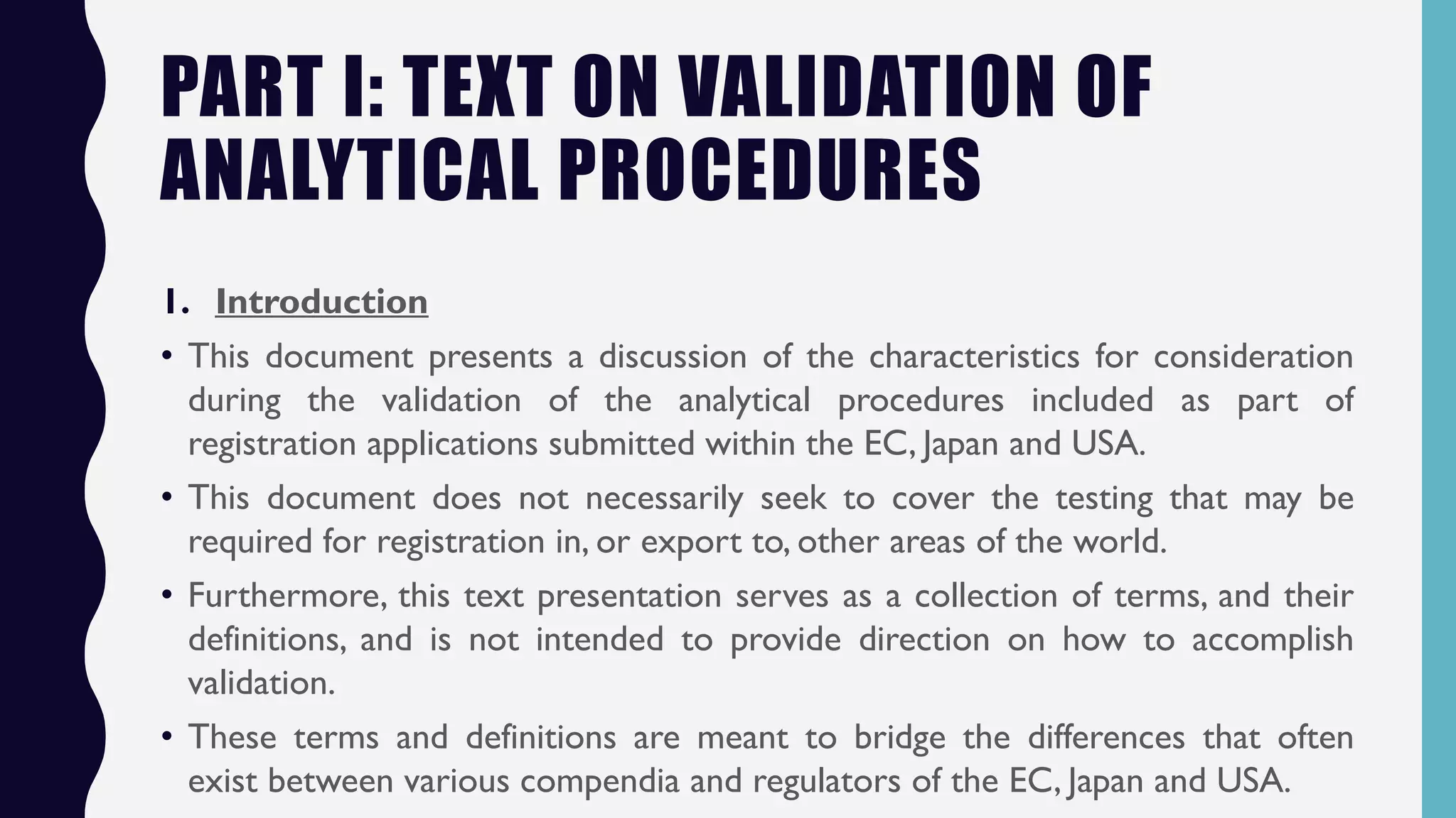 Analytical method validation, ICH Q2 guideline | PDF