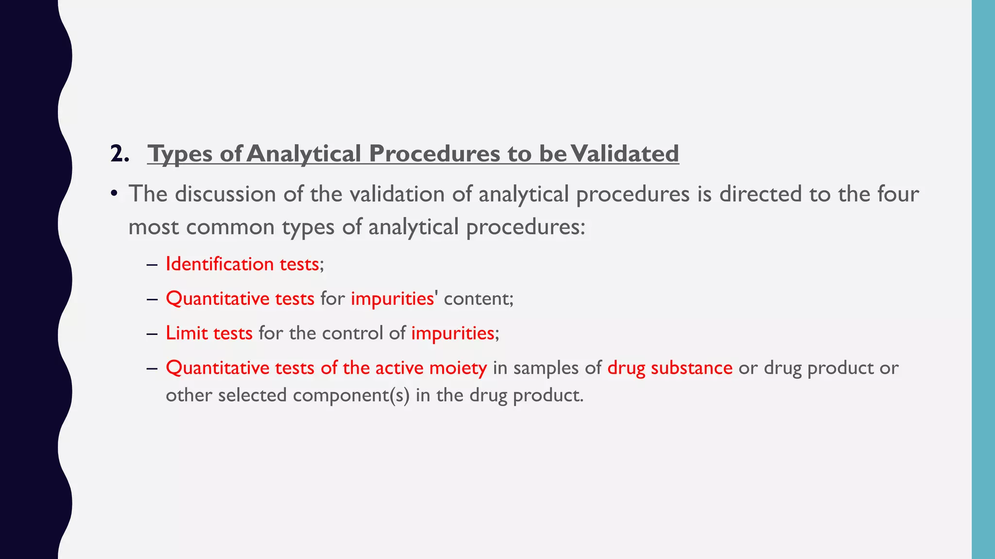 Analytical method validation, ICH Q2 guideline | PDF