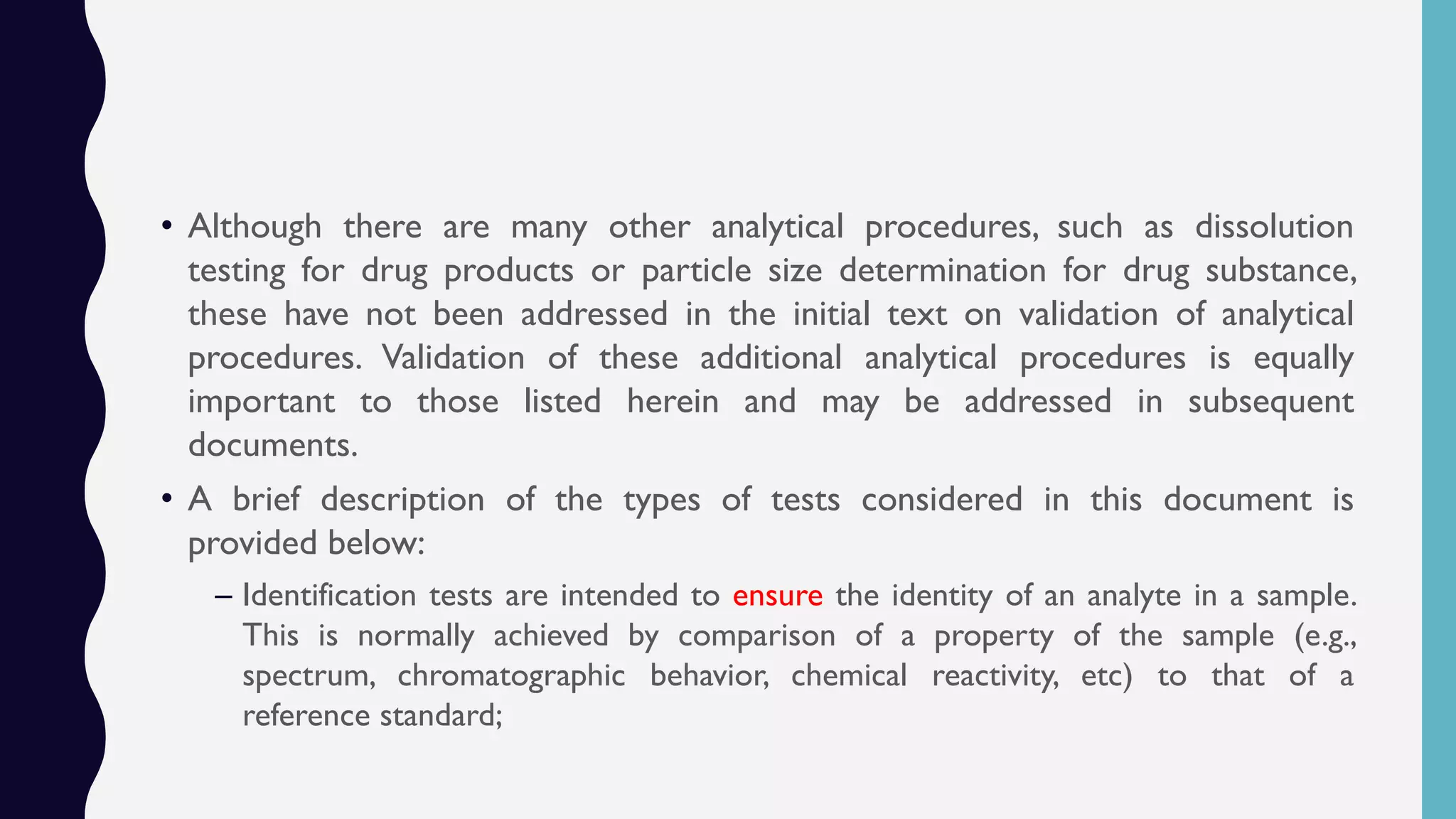 Analytical method validation, ICH Q2 guideline | PDF