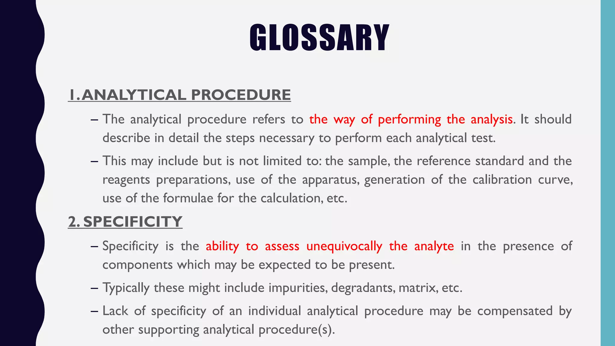 Analytical method validation, ICH Q2 guideline | PDF