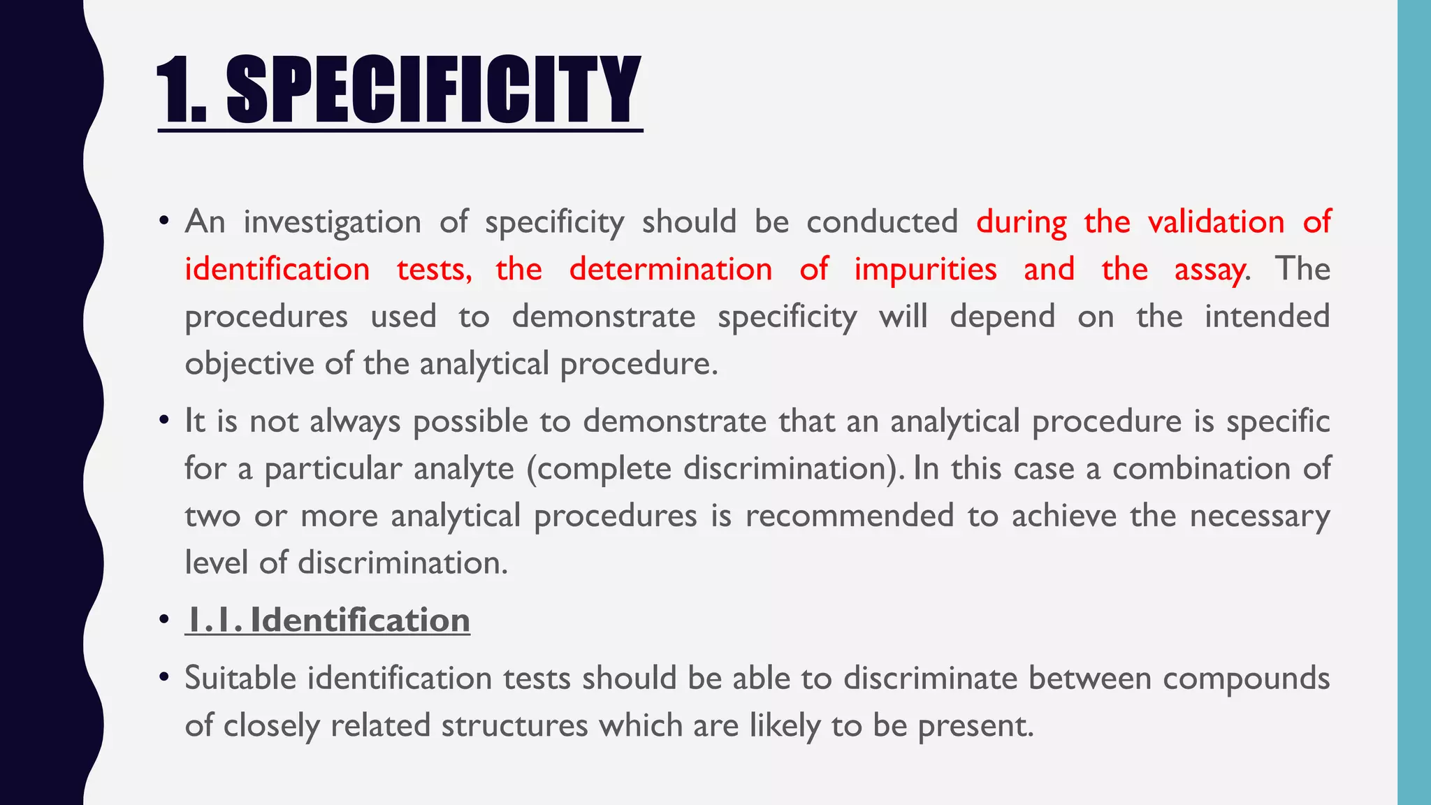 Analytical method validation, ICH Q2 guideline | PDF