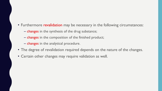 Analytical method validation, ICH Q2 guideline | PDF