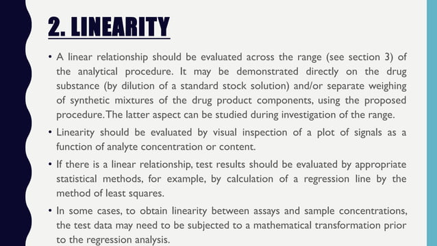 Analytical method validation, ICH Q2 guideline | PDF