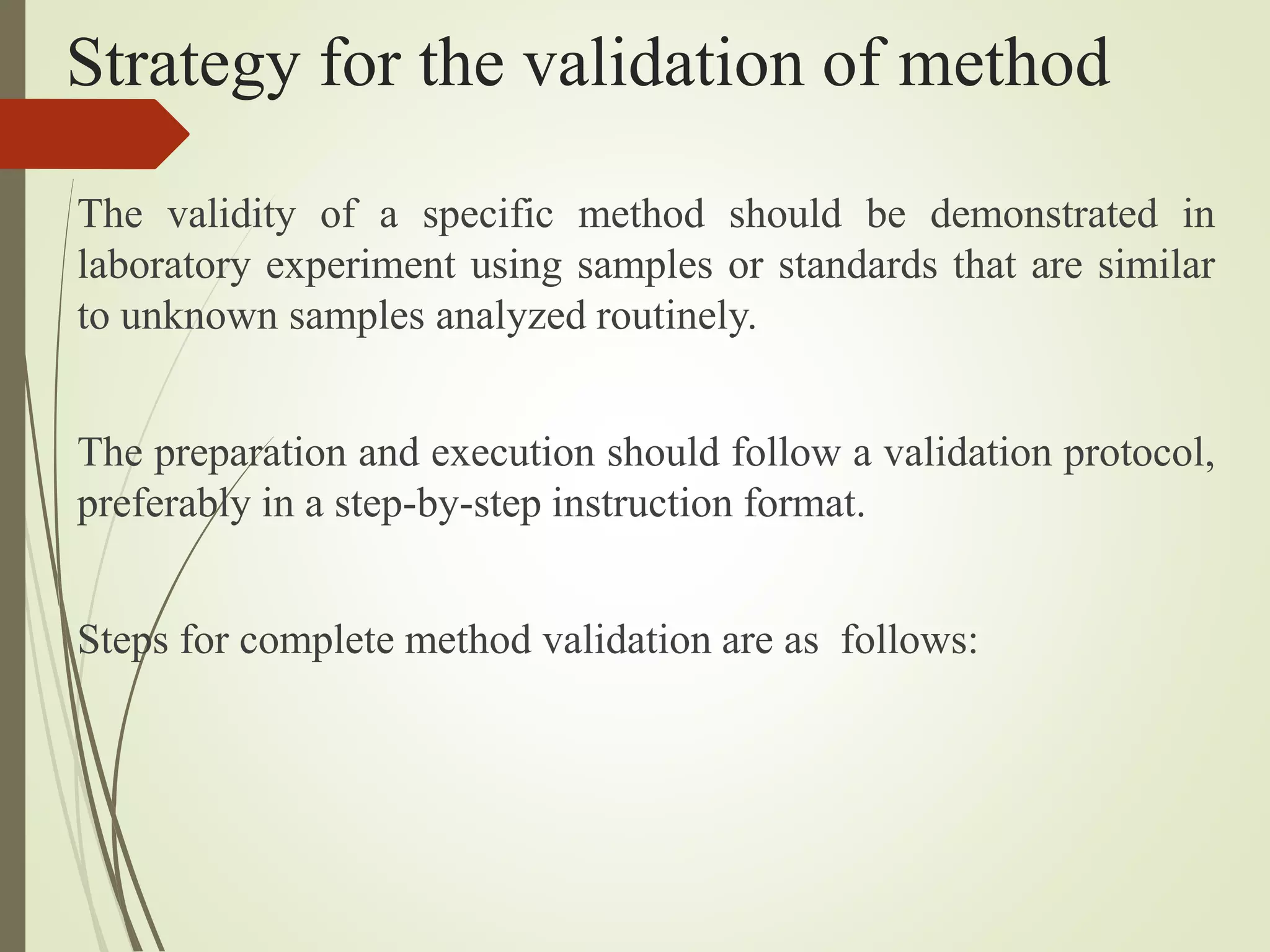 Analytical method validation | PPTX | Chemistry | Science