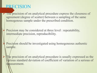 Analytical method validation | PPTX