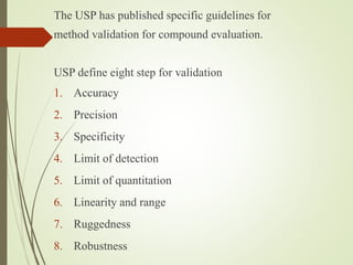 Analytical method validation | PPTX