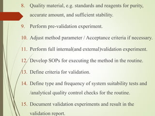 Analytical method validation | PPTX