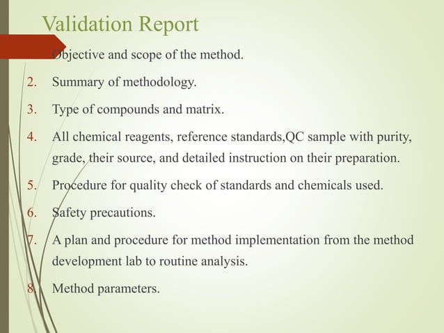 Analytical method validation | PPTX | Chemistry | Science