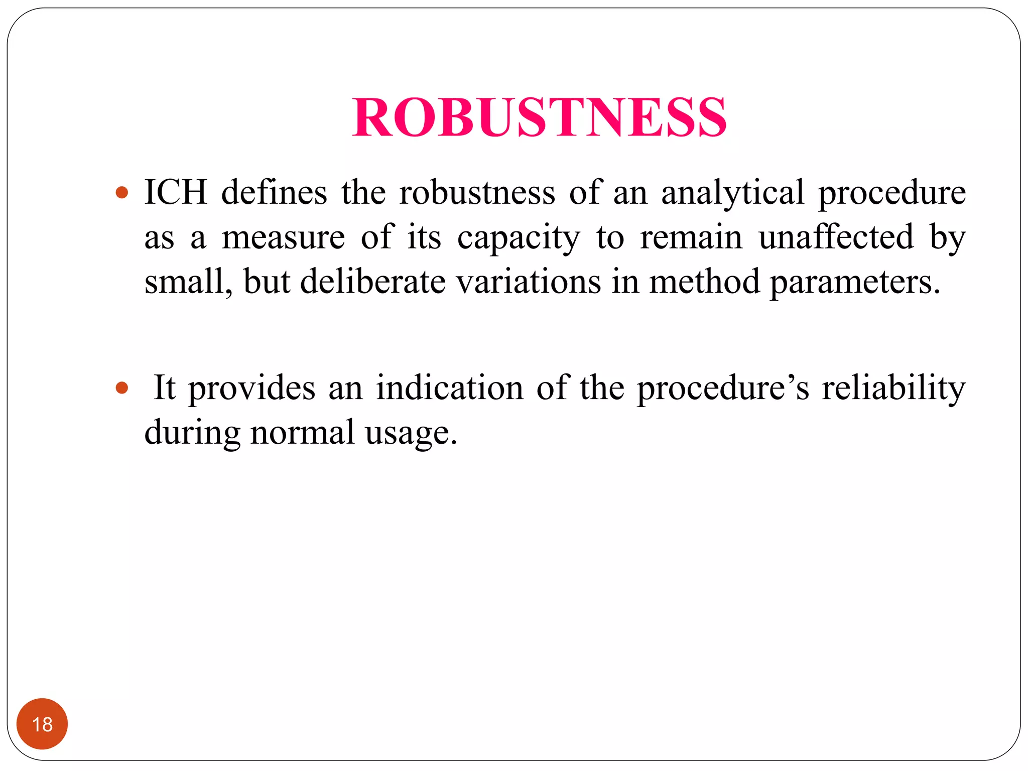 Analytical method validation | PPTX