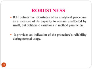 Analytical method validation | PPTX