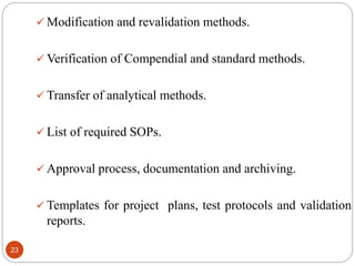 Analytical method validation | PPTX