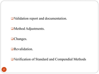 Analytical method validation | PPTX