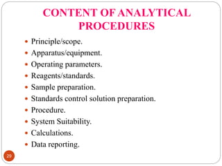 Analytical method validation | PPTX