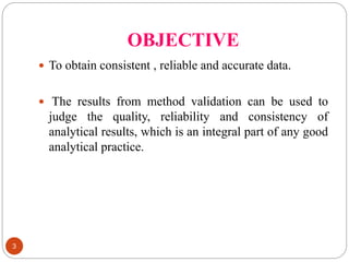 Analytical method validation | PPTX
