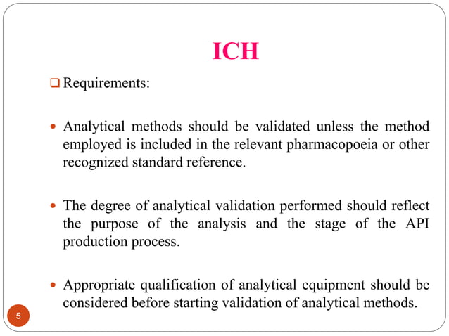 Analytical method validation | PPTX