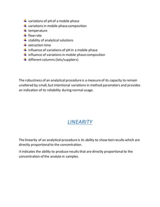 All you know About Analytical method validation | DOCX