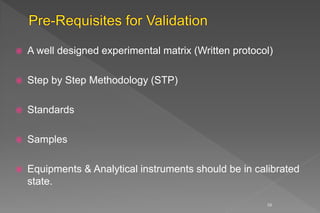 Analytical method validation | PPTX