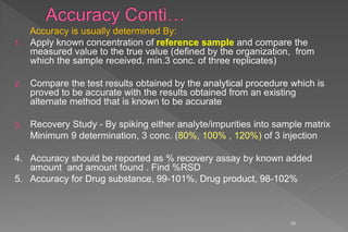 Analytical method validation | PPTX