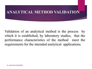 Analytical Method Validation.pdf for Bpharm | PDF