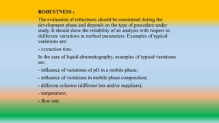 Analytical method validation 2020 | PPTX