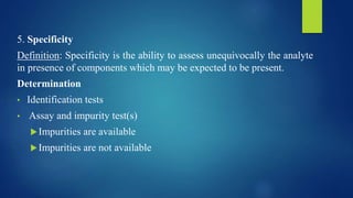 Analytical method validation as per ich and usp | PPTX
