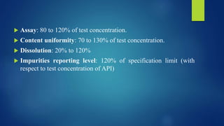 Analytical method validation as per ich and usp | PPTX