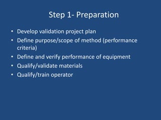 A Step-by-Step Guide for Method Validation | PPTX