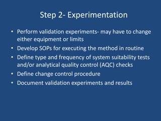 A Step-by-Step Guide for Method Validation | PPTX