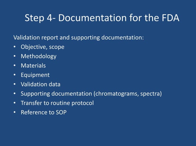 A Step-by-Step Guide for Method Validation | PPTX