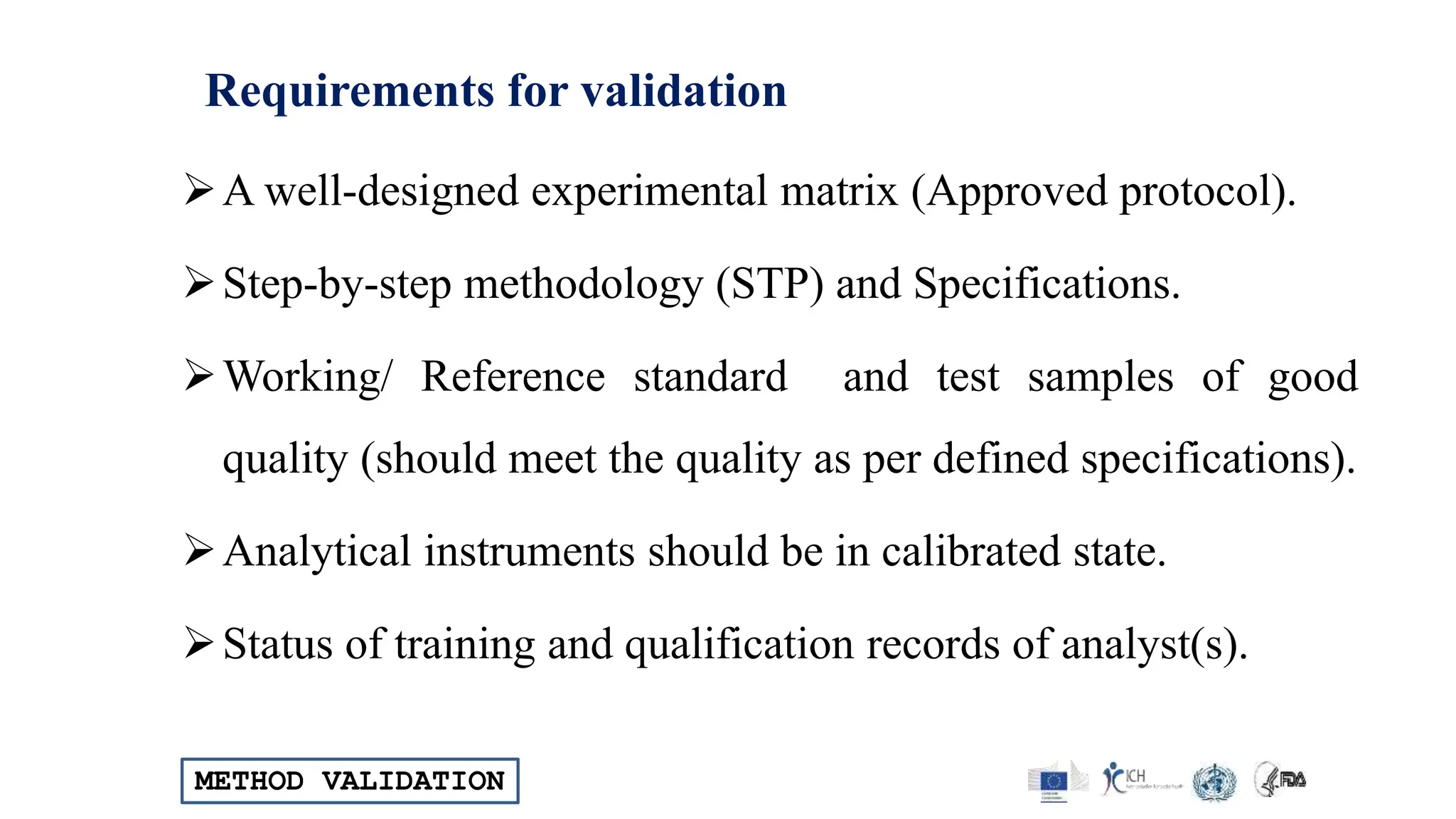 Analytical Method Validations And Detailed Method Validation Parameters
