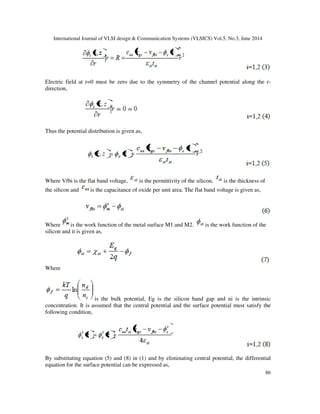 Analytical modeling of electric field distribution in dual material ...
