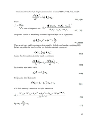 Analytical modeling of electric field distribution in dual material ...