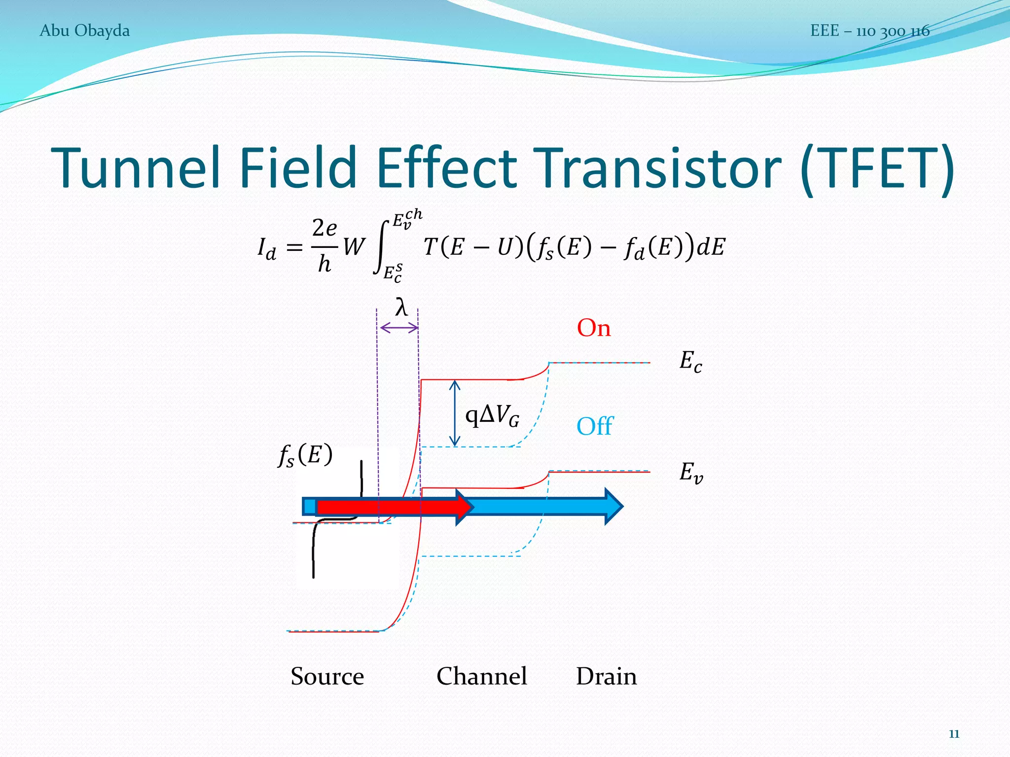 Analytical Modeling Of Tunneling Field Effect Transistor Tfet Pdf