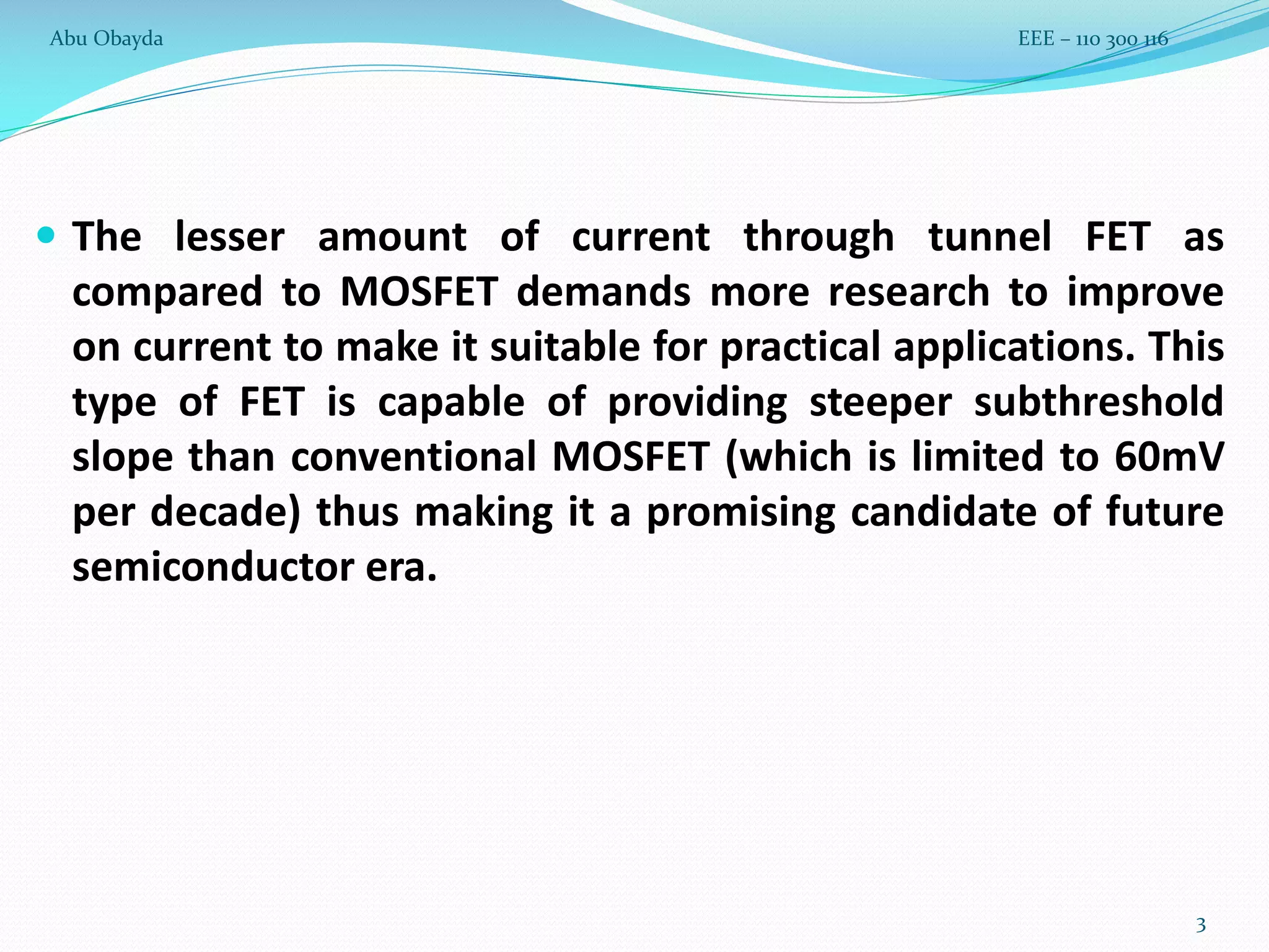 Analytical Modeling Of Tunneling Field Effect Transistor Tfet Pdf