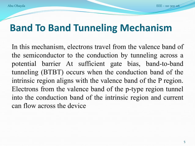 Analytical Modeling Of Tunneling Field Effect Transistor Tfet Pdf
