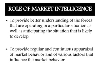 Analytical models used in market intelligence | PPT