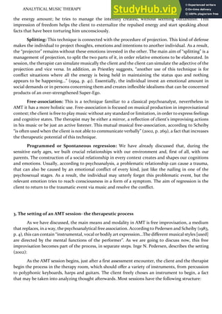 Analytical Music Therapy Bringing Unconscious Alive | PDF