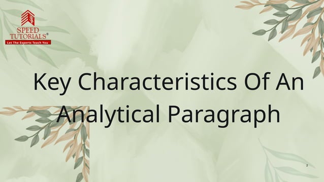 English Grammar for class 9th and class 10th Analytical of Paragraph.pptx