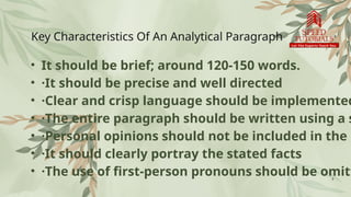 English Grammar for class 9th and class 10th Analytical of Paragraph.pptx