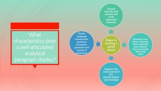 Analytical paragraph Writing | PDF