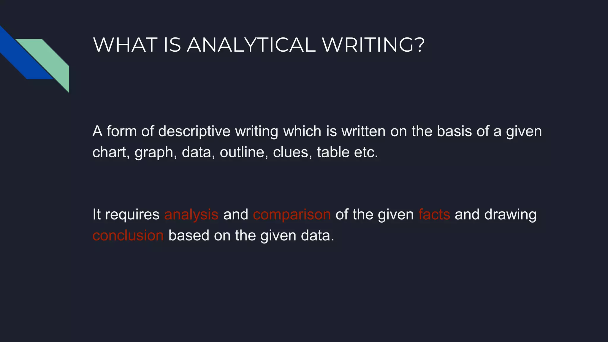 Analytical Paragraph Writing | PPTX